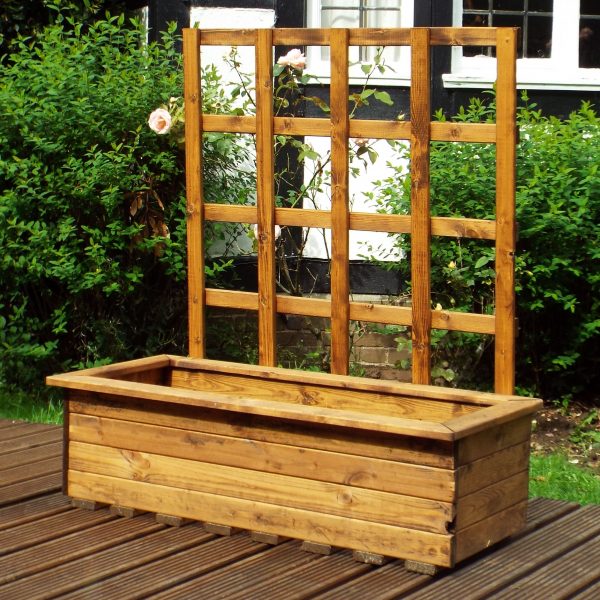2pc LARGE KENSINGTON (Trellis) TROUGH SET - Timber Furniture