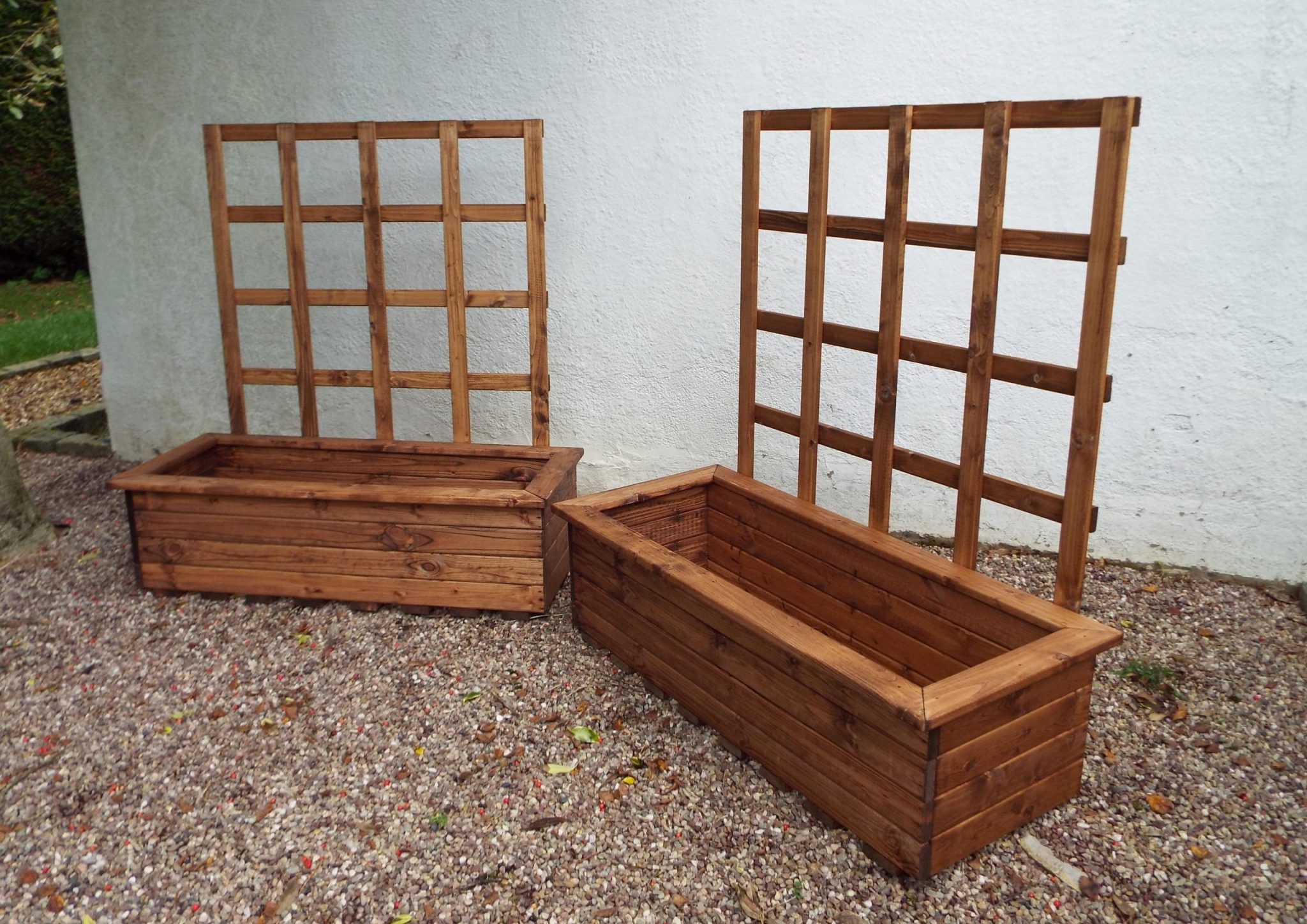 2pc LARGE KENSINGTON (Trellis) Trough Set - Timber Furniture