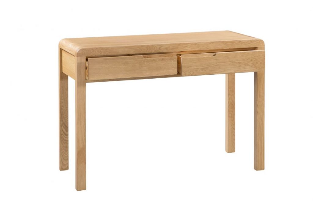 CURVE 2 DRAWER DRESSING TABLE & STOOL ASS - Timber Furniture