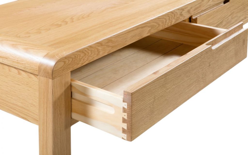 CURVE 2 DRAWER DRESSING TABLE & STOOL ASS - Timber Furniture