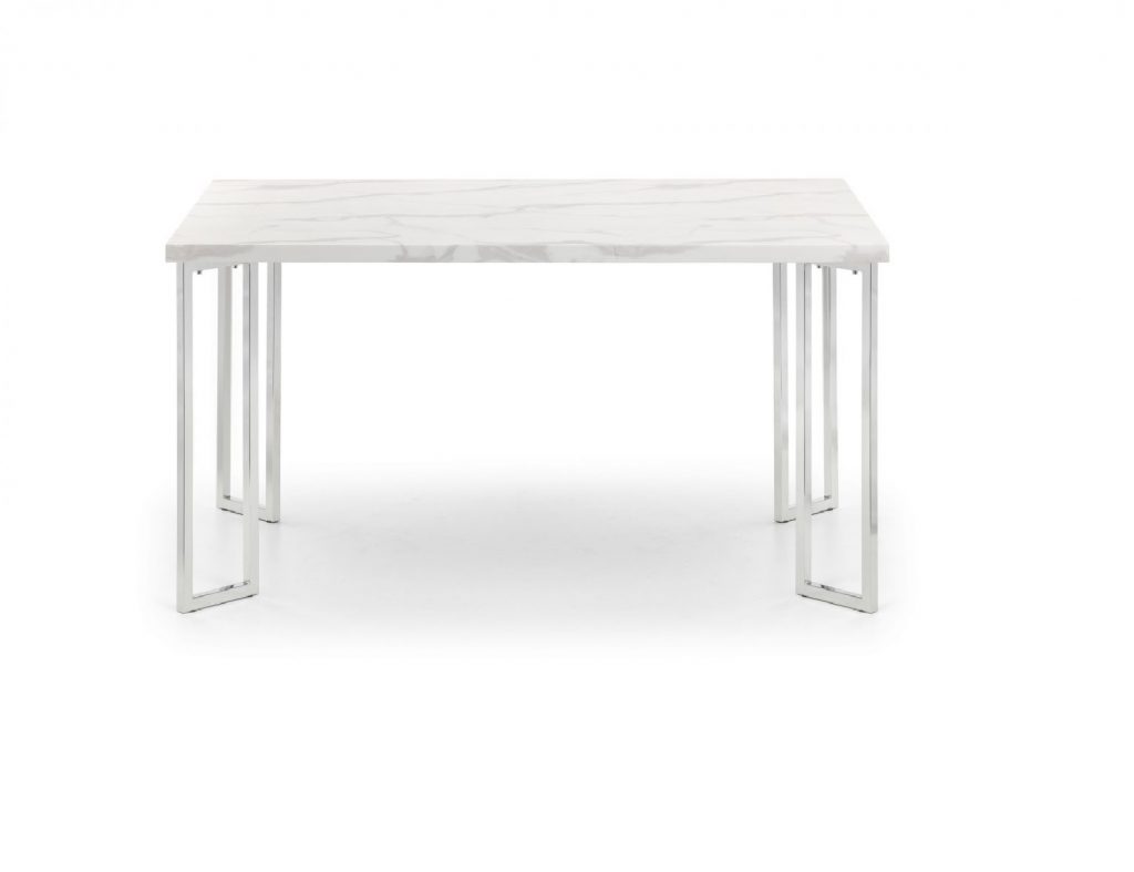 POSITANO MARBLE & CHROME DINING TABLE - Timber Furniture