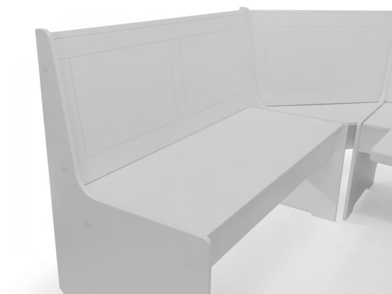 NEWPORT CORNER DINING SET WITH STORAGE BENCH - DOVE GREY - Timber Furniture