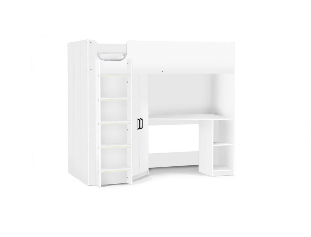 HERCULES HIGH SLEEPER - ALL WHITE - Timber Furniture