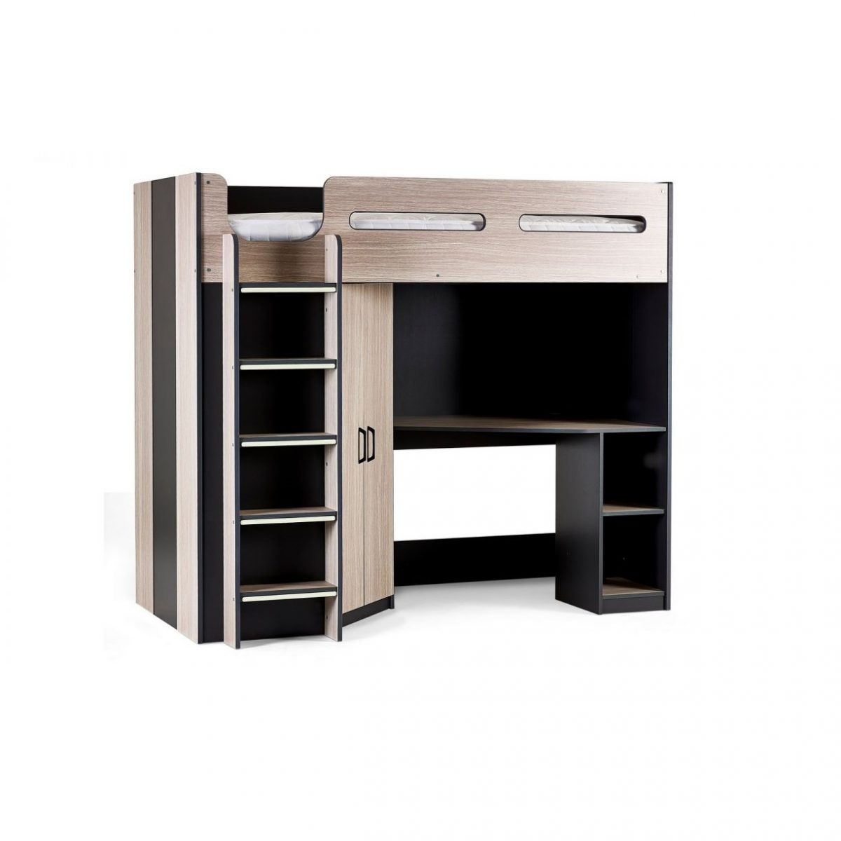 HERCULES HIGH SLEEPER - ALL WHITE - Timber Furniture